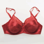 Red Satin and Lace Pocket Bra - Glamour Boutique